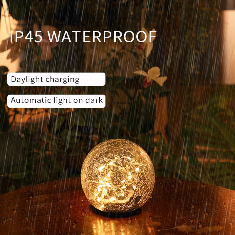 Solar Light Led Glazen Bol Lamp Decoratie Voor Out... – Grandado