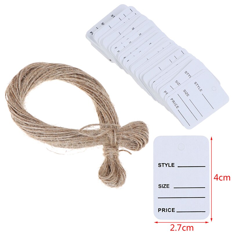 100pcs/lot White Decorating Tag Packaging Label Pa... – Grandado