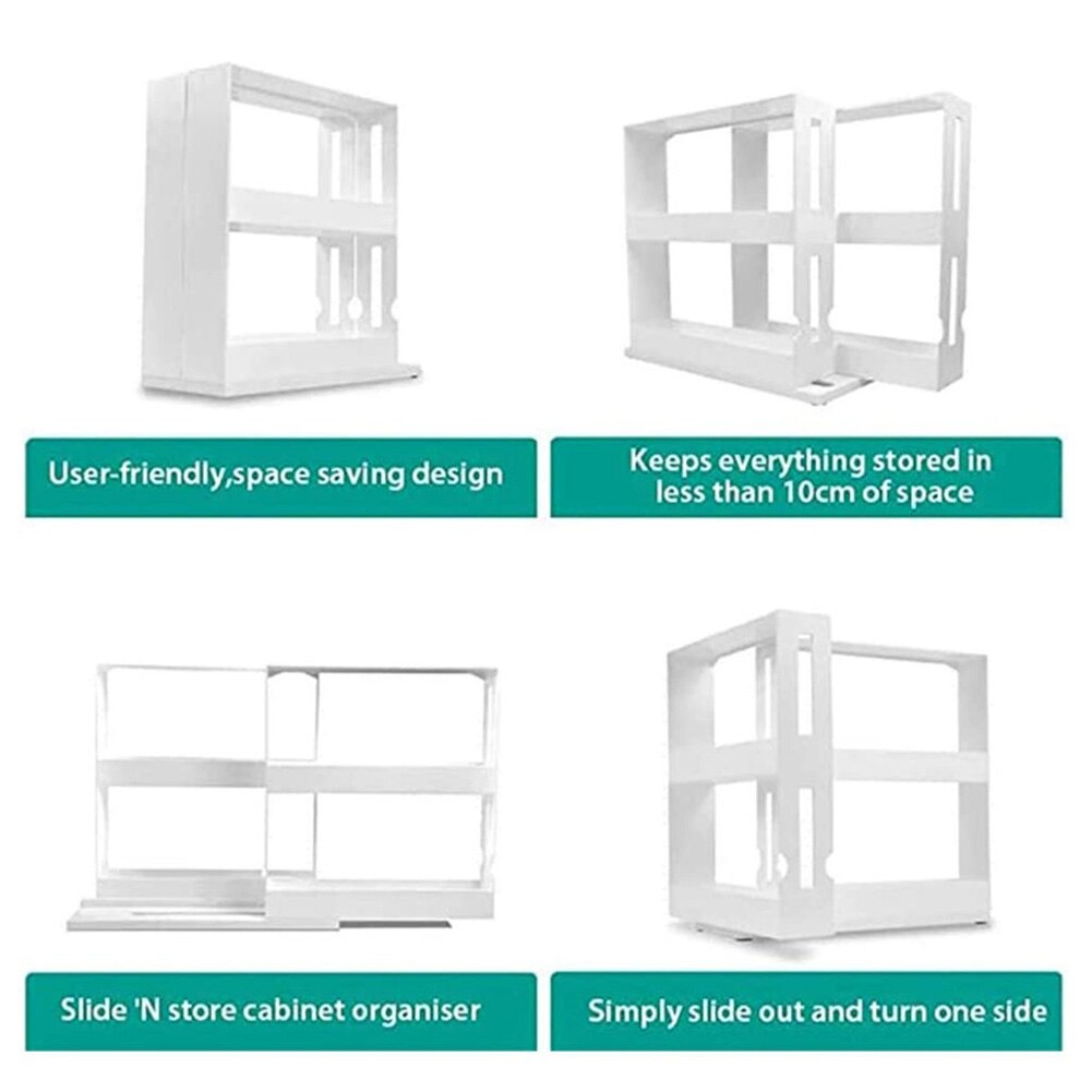 Bathroom Shampoo Storage Rack Rotating Storage Box... – Grandado