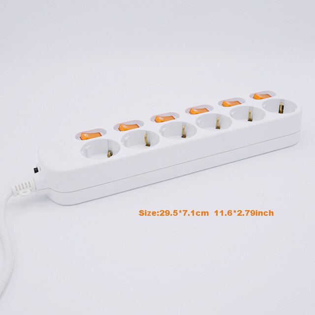 Power Strip Surge Protection EU Plug 3/4/5/6 Way O... – Vicedeal