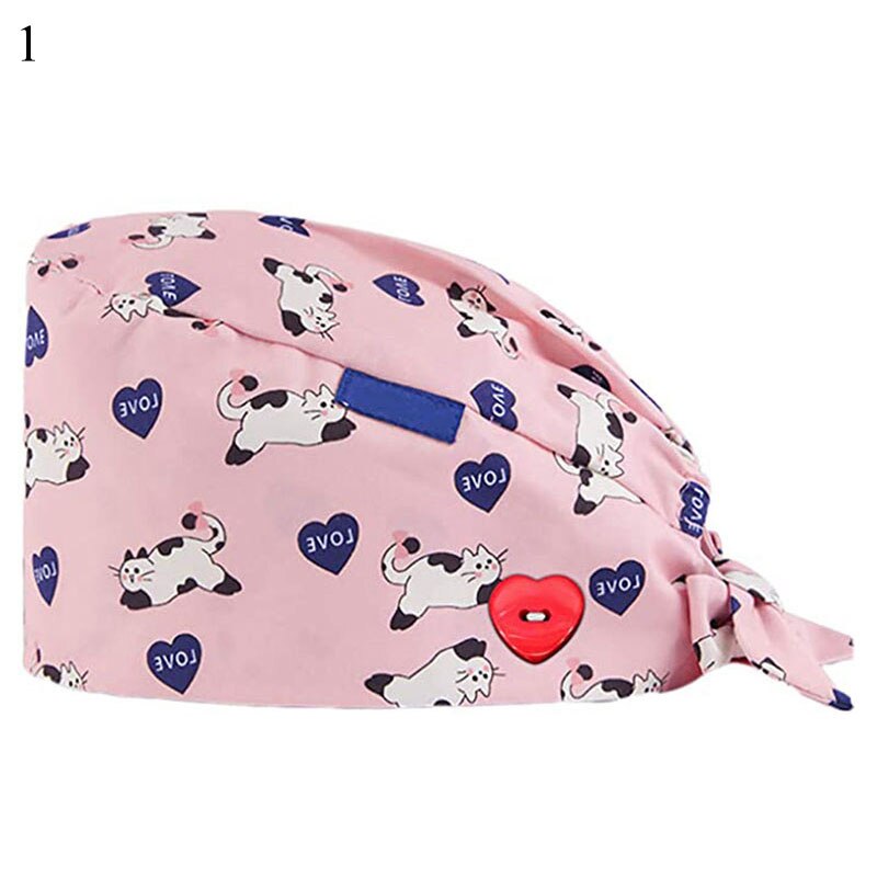 work hats Scrub Cap Hat Cartoon Flower Printing ac... – Vicedeal