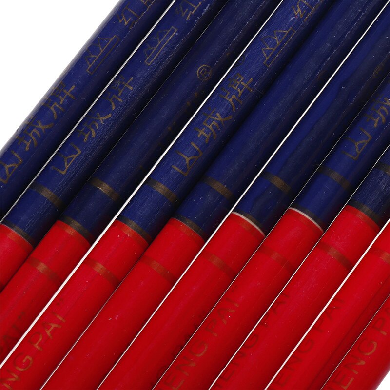 10Pcs Double Colored Pencils Blue And Red Lead Car... – Vicedeal