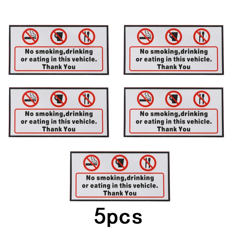1/5/10pcs Set No Smoking Vehicle Signs Wall Door S... – Grandado