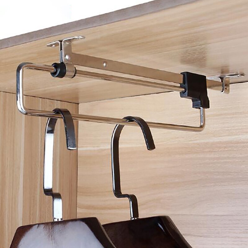 Stainless Steel Retractable Wardrobe Rail Clothes ... – Grandado
