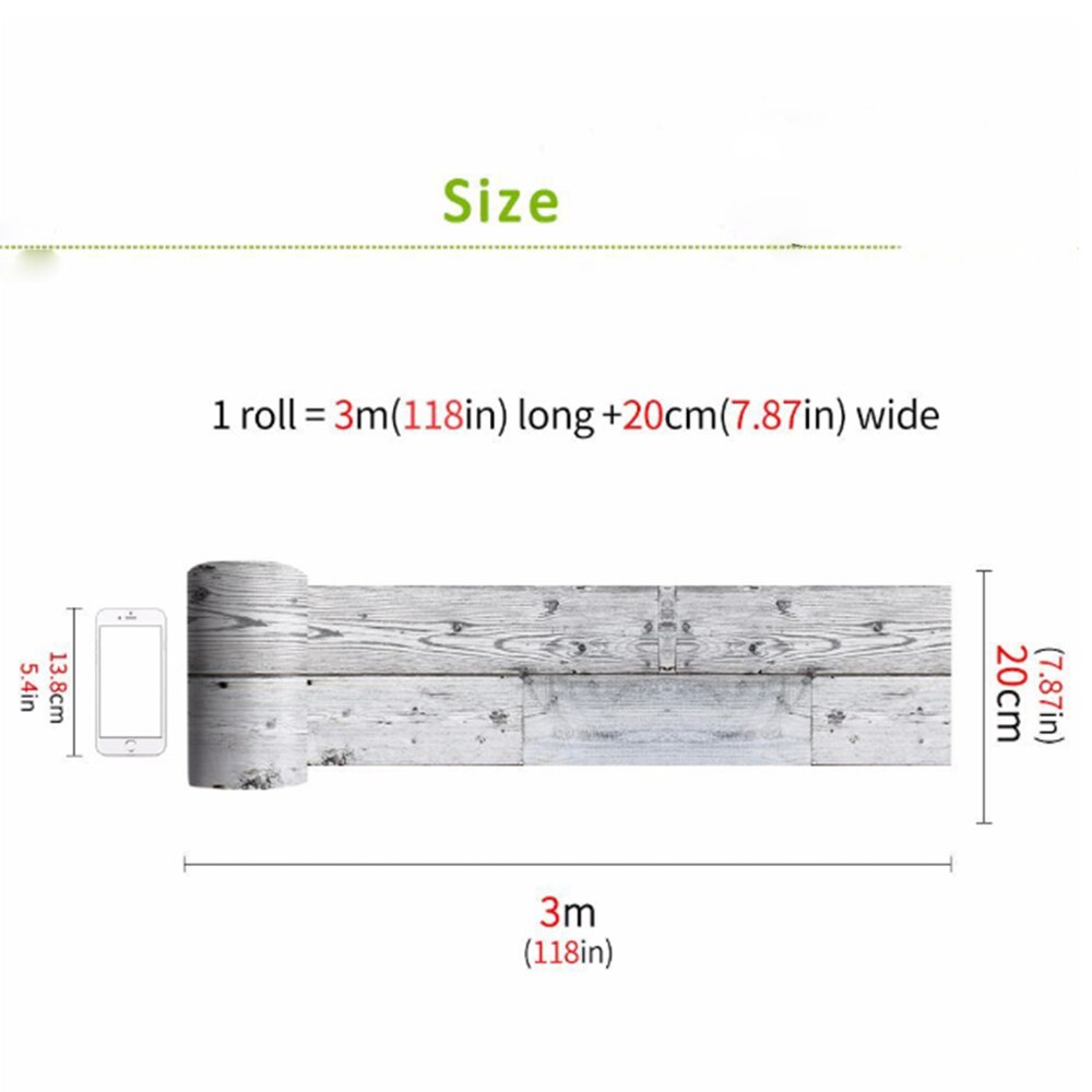 20x300CM Retro Self Adhesive PVC Floor Roll Vintag... – Vicedeal