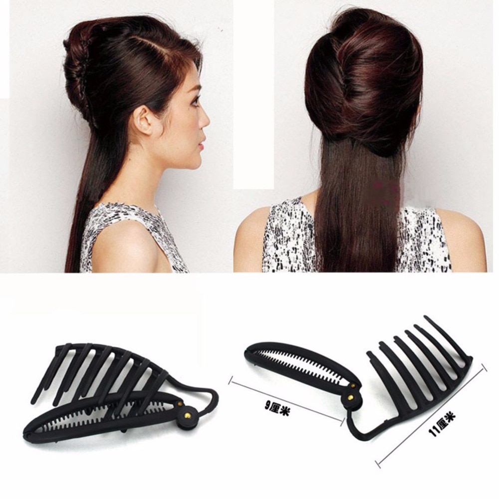 1 pcs Black Hair Braider Updo Bun Comb And Clip To... – Vicedeal