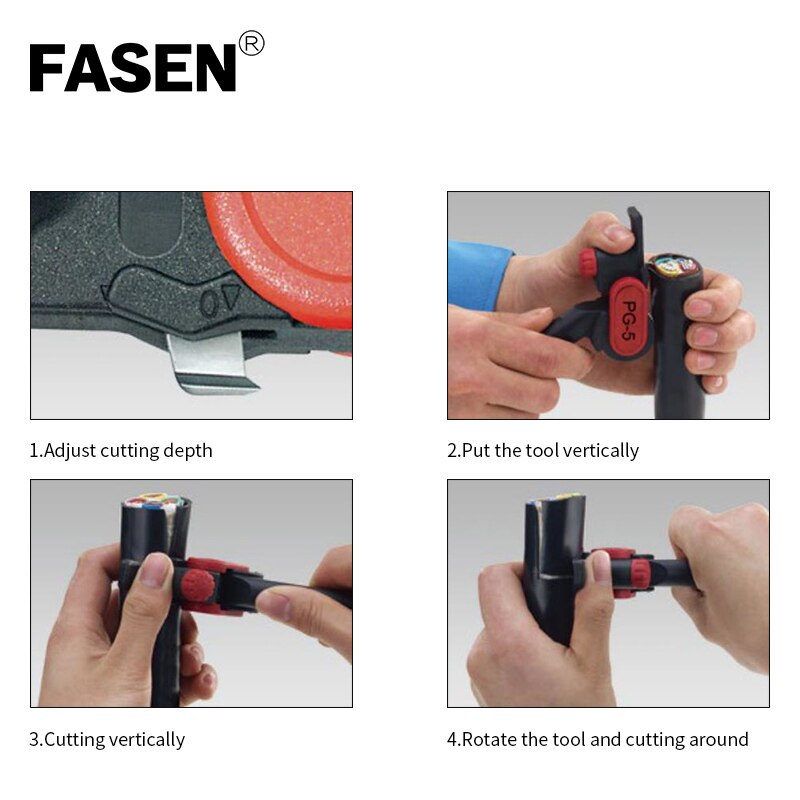 Wire Stripper Ratchet Stripping round cable insula... – Vicedeal