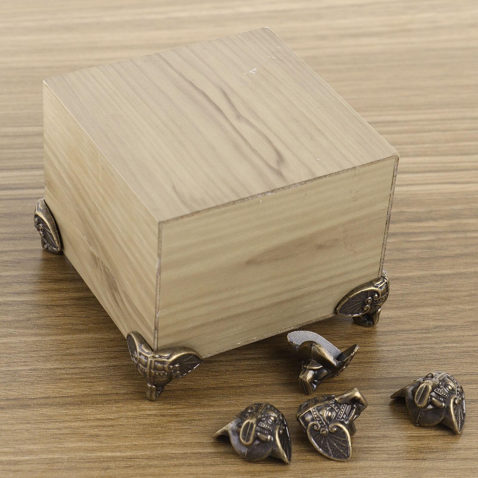 Vintage trækasse fødder elefant bagagerum dekorati... – Grandado