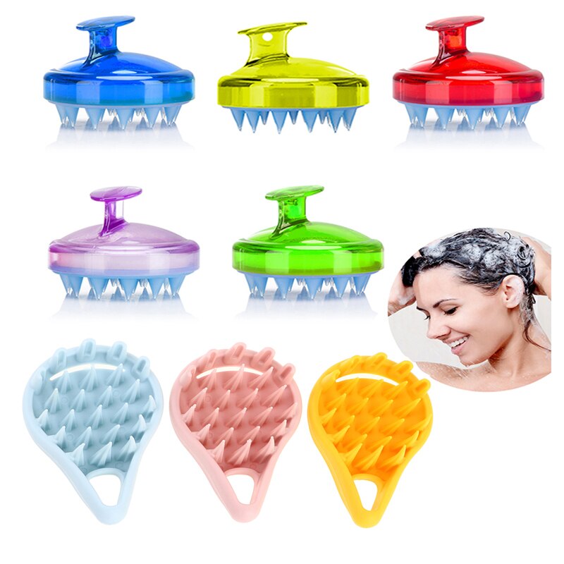 Head Scalp Hair Massager Silicone Shampoo Comb Bat... – Vicedeal