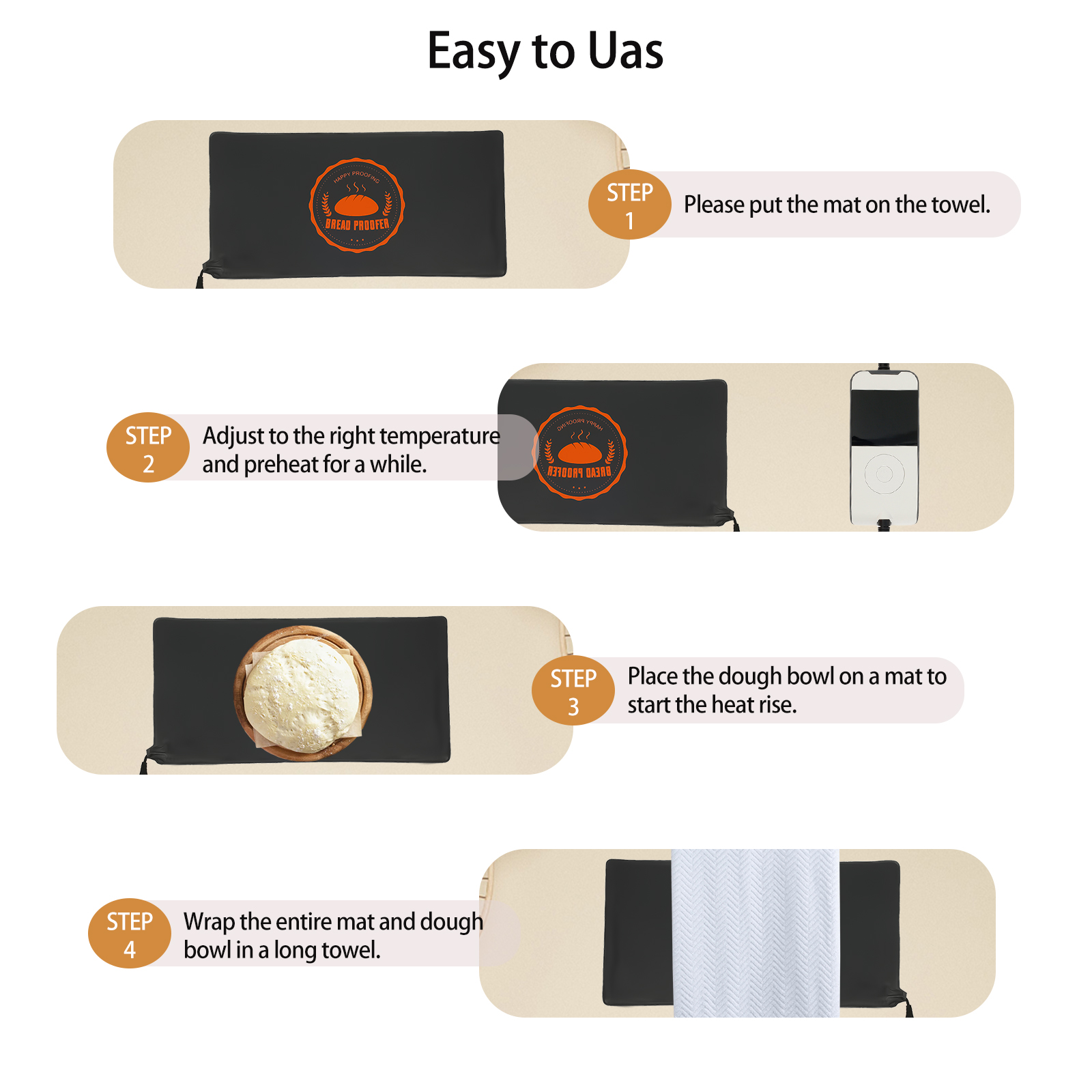 Bread Proofing Mat 50 to 113°F Adjustable Temperat... – Vicedeal