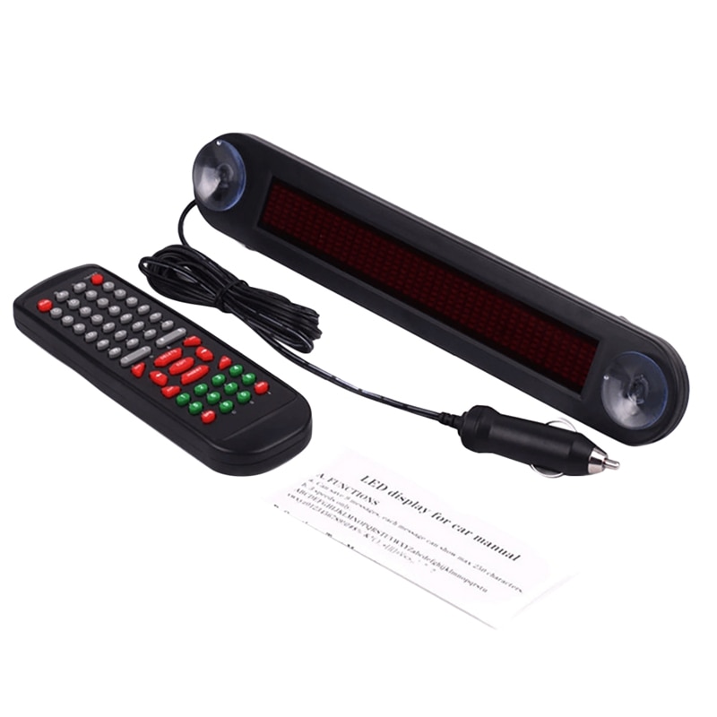 DC12V Remote Red Led Car Sign Programmable Scrolli... – Grandado