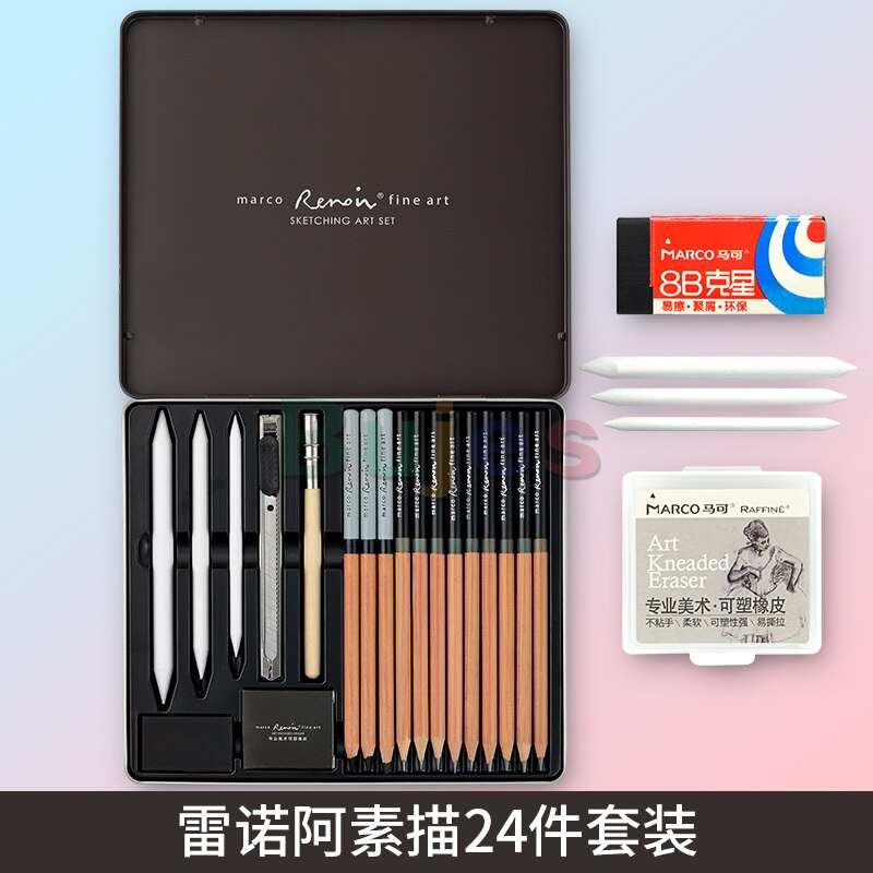 6 12 24 marco Drawing Pencil Set Wooden Art Suppli... – Grandado