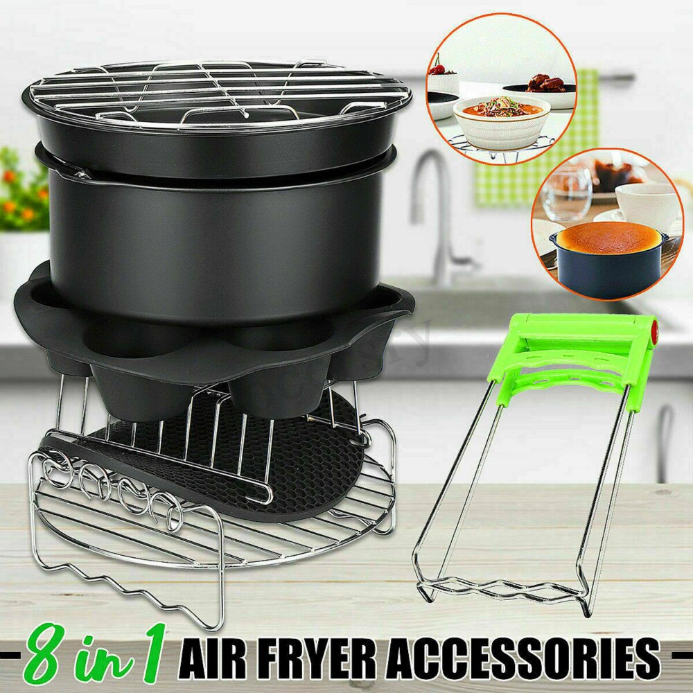 8pc Bakeware Accessory Set Air Fryer Deep Fryer Co... – Grandado
