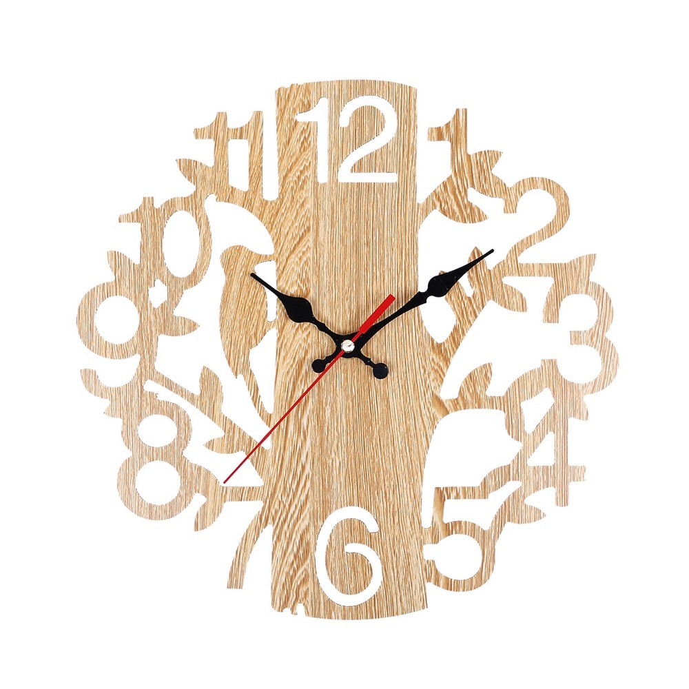 European retro tree shaped bird wall clock – Grandado