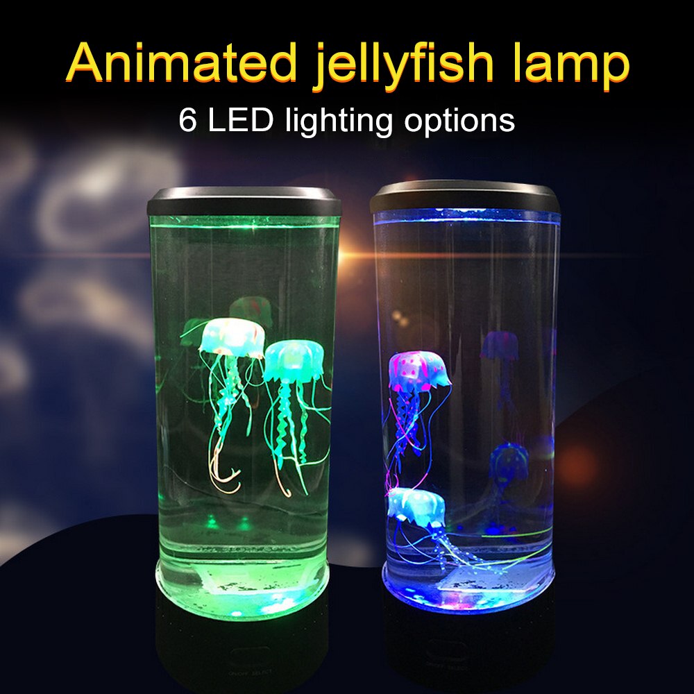 Jellyfish Lamp LED Night Light Aquarium Decorative... – Grandado