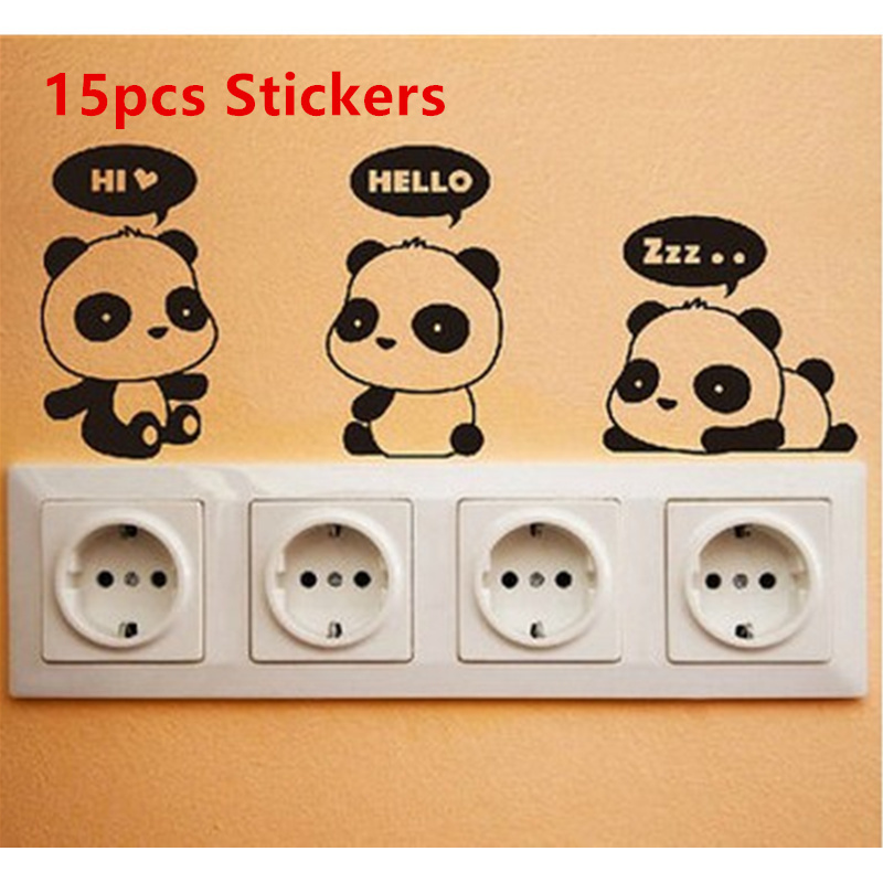 15Pcs Panda Schakelaar Stickers Home Decoratie Diy... – Vicedeal