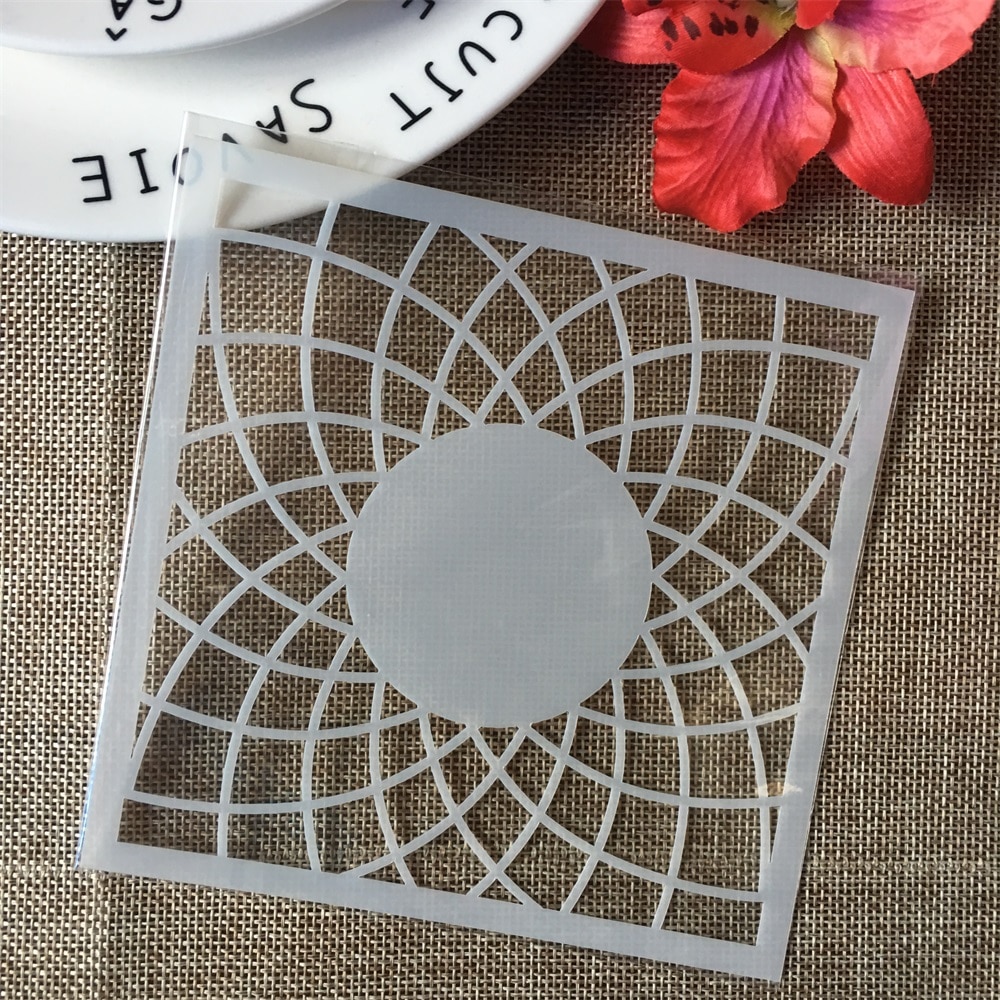 9Pcs/Set 5" Oval Geometry Circle Grid DIY Layering... – Grandado