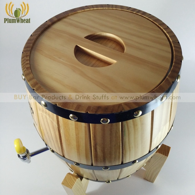 5 Liters OAK Wood Beer Barrel Dispenser with Stain... – Vicedeal