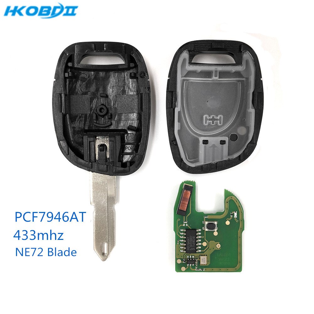 HKOBDII 1 Button ID46 Transponder Car Keys 433Mhz ... – Grandado