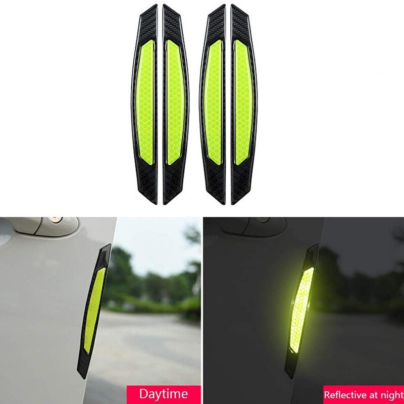 4 Stuks Super Groene Reflecterende Stickers Koolst... – Grandado