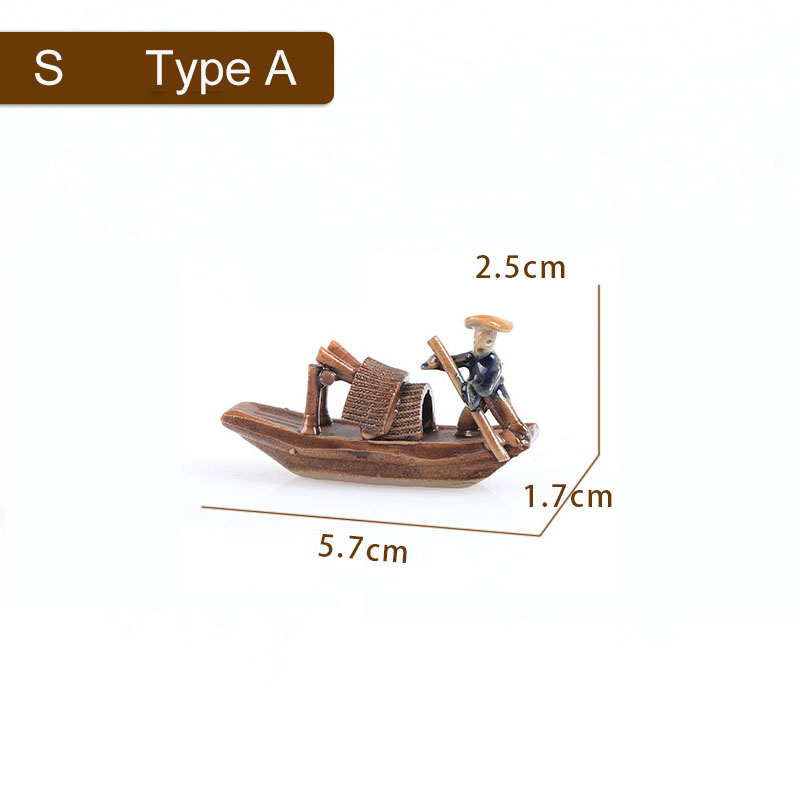 Ceramic Craft Boat Fish Tank Landscaping Garden Ro... – Vicedeal