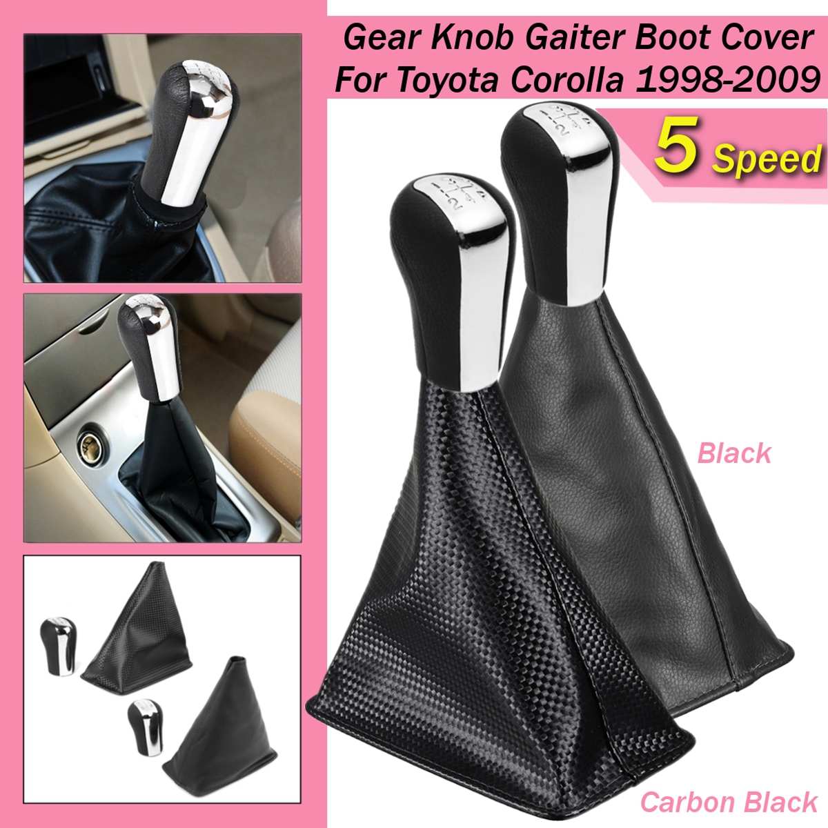 5 Speed Pookknop Shift PU Leather Gaiter Boot Cove... – Grandado