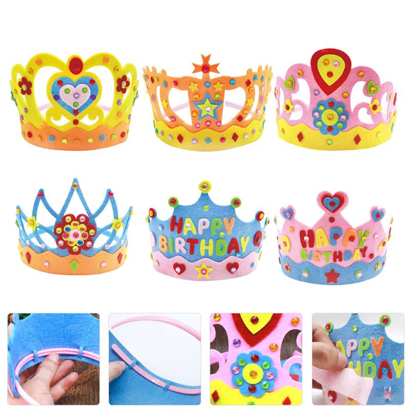 6 Set Crown Tiara Craft Kit Funny Crown Craft Birt... – Grandado