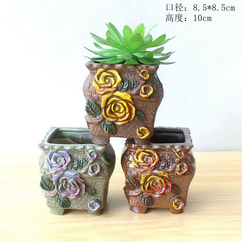 1pcs Ceramic Succulent Flower Pot Korean Ceramic S... – Grandado