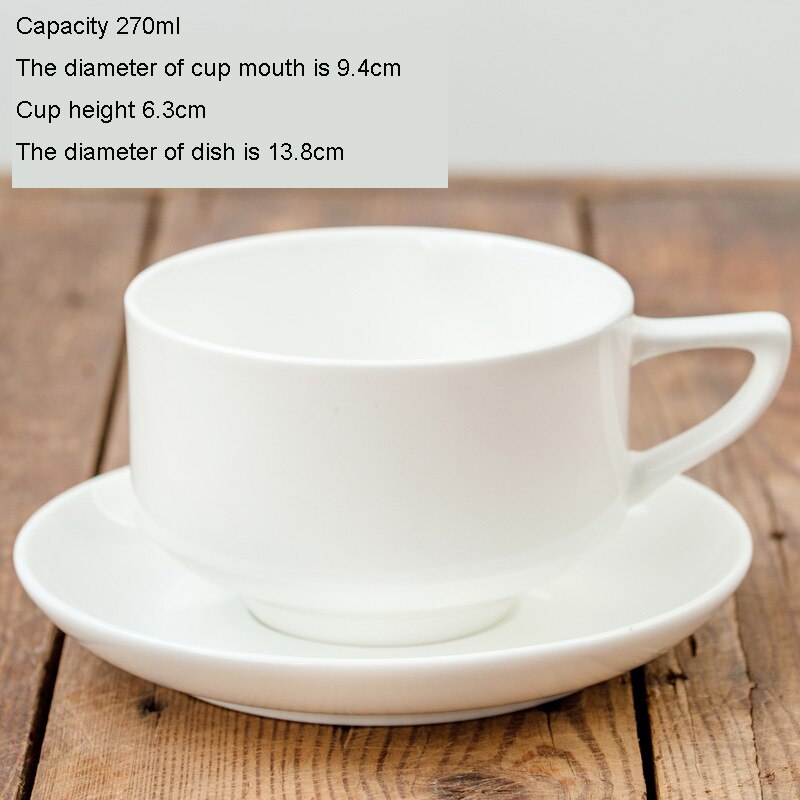 Pure White Bone China Coffee Cup Ceramic Simple No... – Grandado