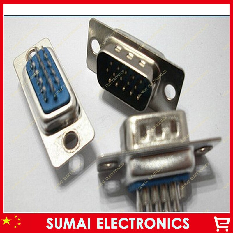 DB15 male plug DB15 socket connector jack VGA HDB-... – Vicedeal