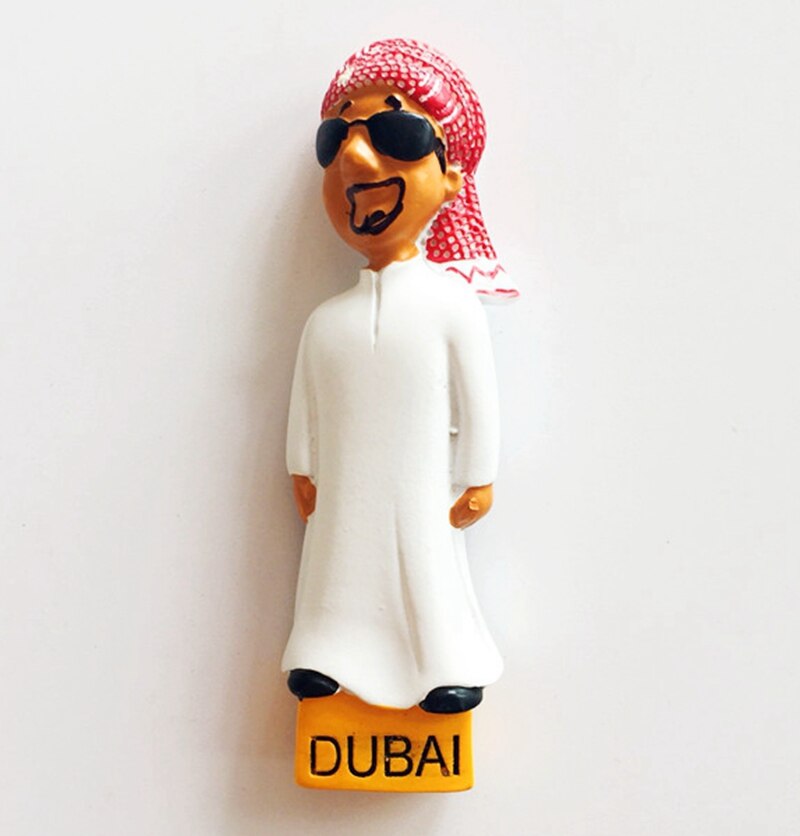 Handmade Painted Dubai Character 3D Fridge Magnets... – Grandado