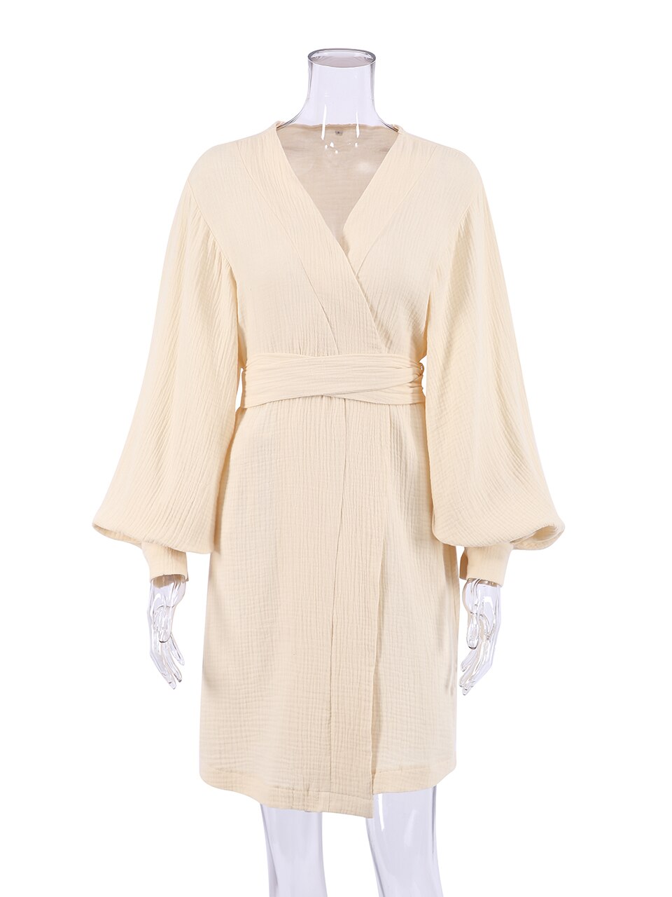 Cotton Women's Nightwear Robe Beige Sleepwear ... – Grandado