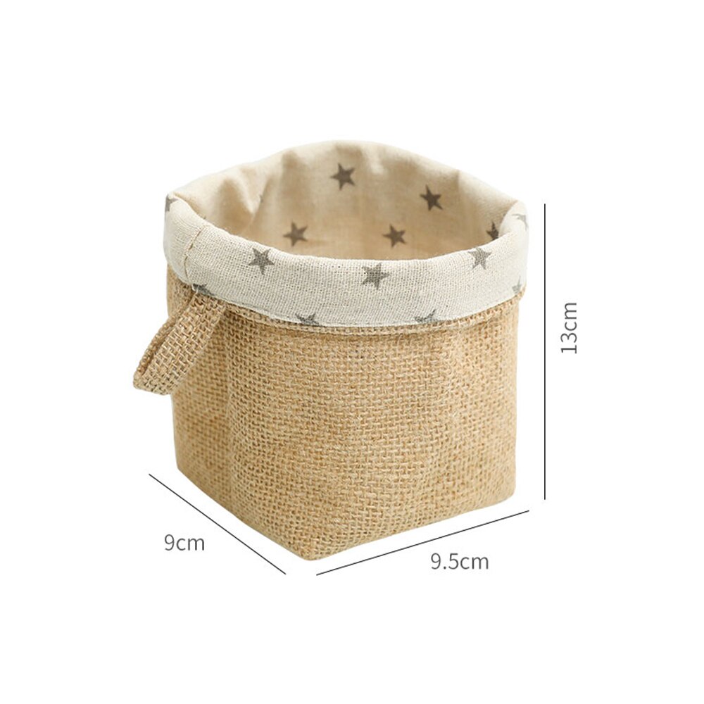 Hanging Storage Box Jute Cotton Basket Sundries To... – Grandado