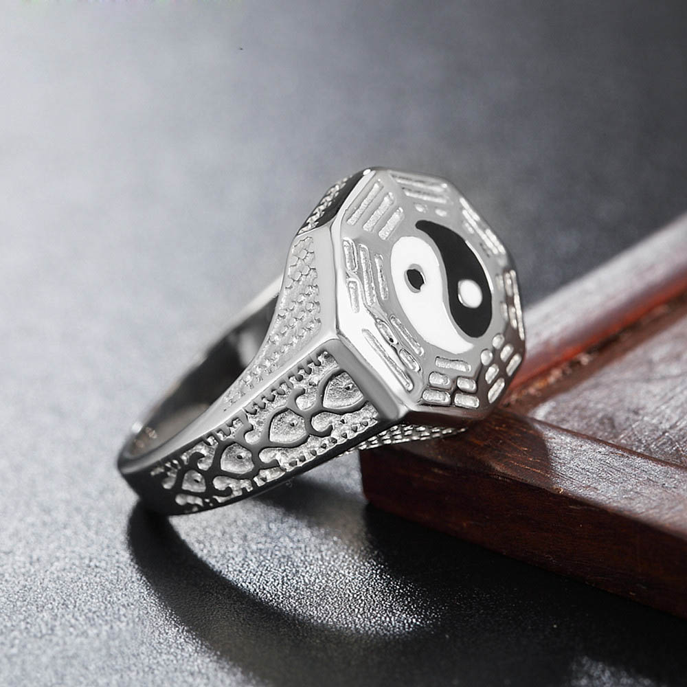 Gossip Yin Yang Symbol Rings for Men Gold Silver C... – Vicedeal