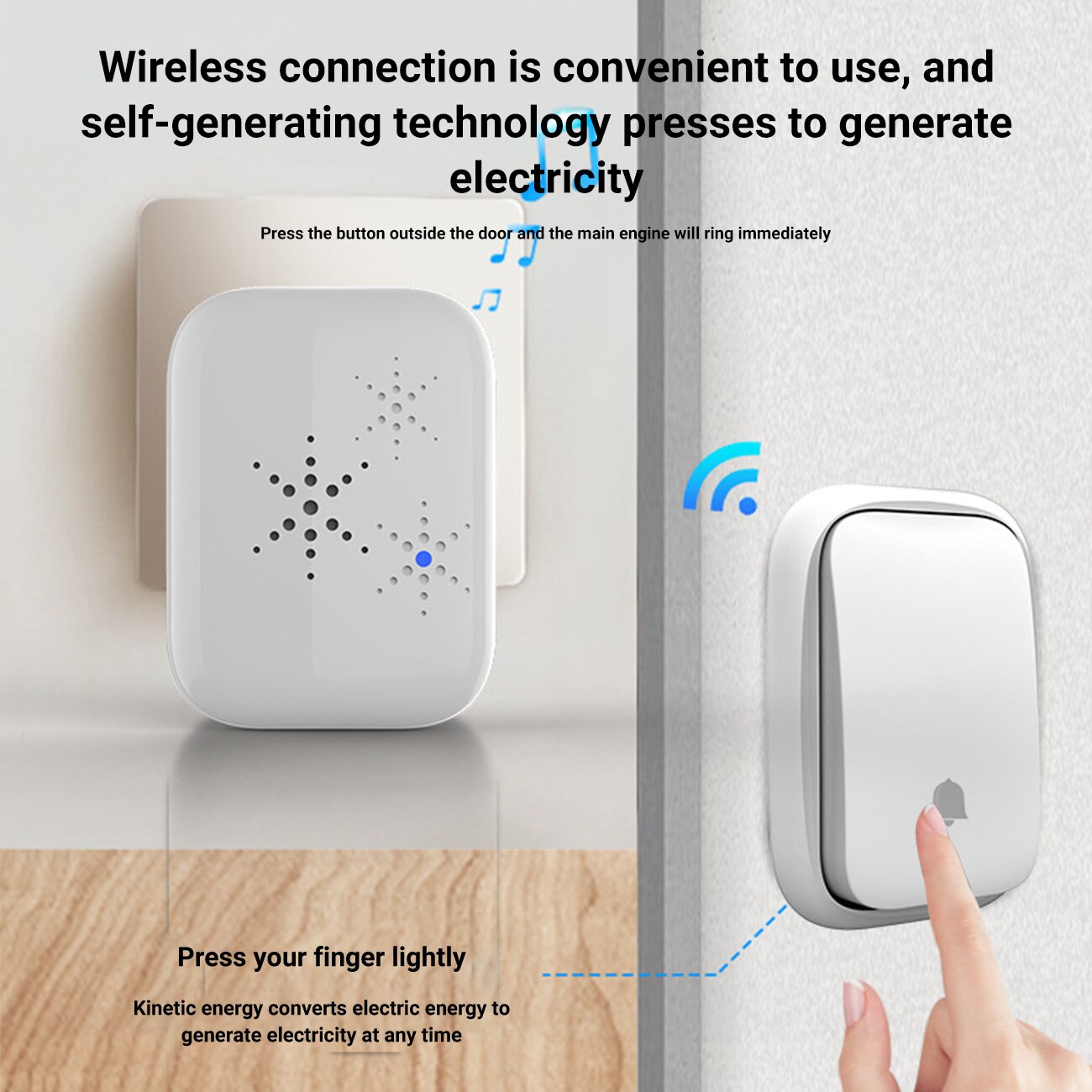 Wireless Home Doorbell No Battery Required Waterpr... – Grandado