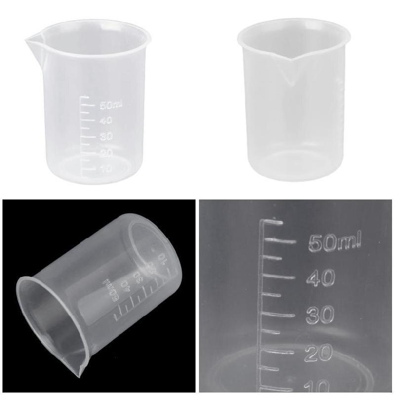 50mL Graduated Beaker Clear Plastic Measuring Cup ... – Vicedeal