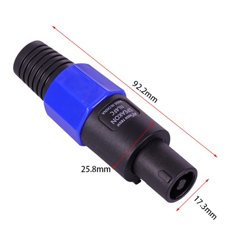 1pc NL4FC Speakon Connector, 4 Pins, Blauwe Kleur,... – Vicedeal