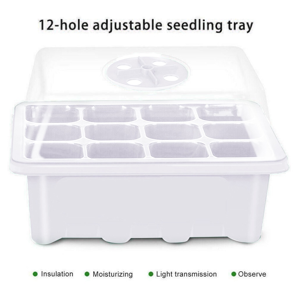 12 Hole Plant Seed Grow Box Nursery Pots Seedling ... – Vicedeal