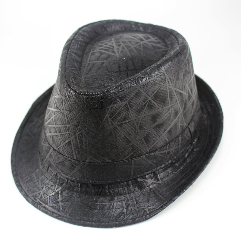 Autumn Leather Fedora Hat Pattern Trilby Jazz Caps... – Vicedeal
