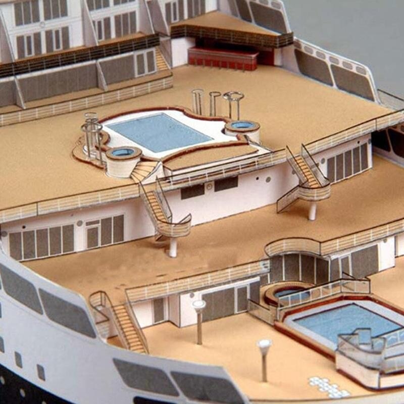 Queen Mary II cruise Ship Paper Model 3D Cubes Pap... – Vicedeal