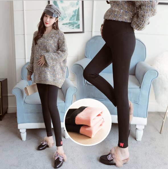Winter Pregnant women's leggings Plus velvet thick... – Grandado