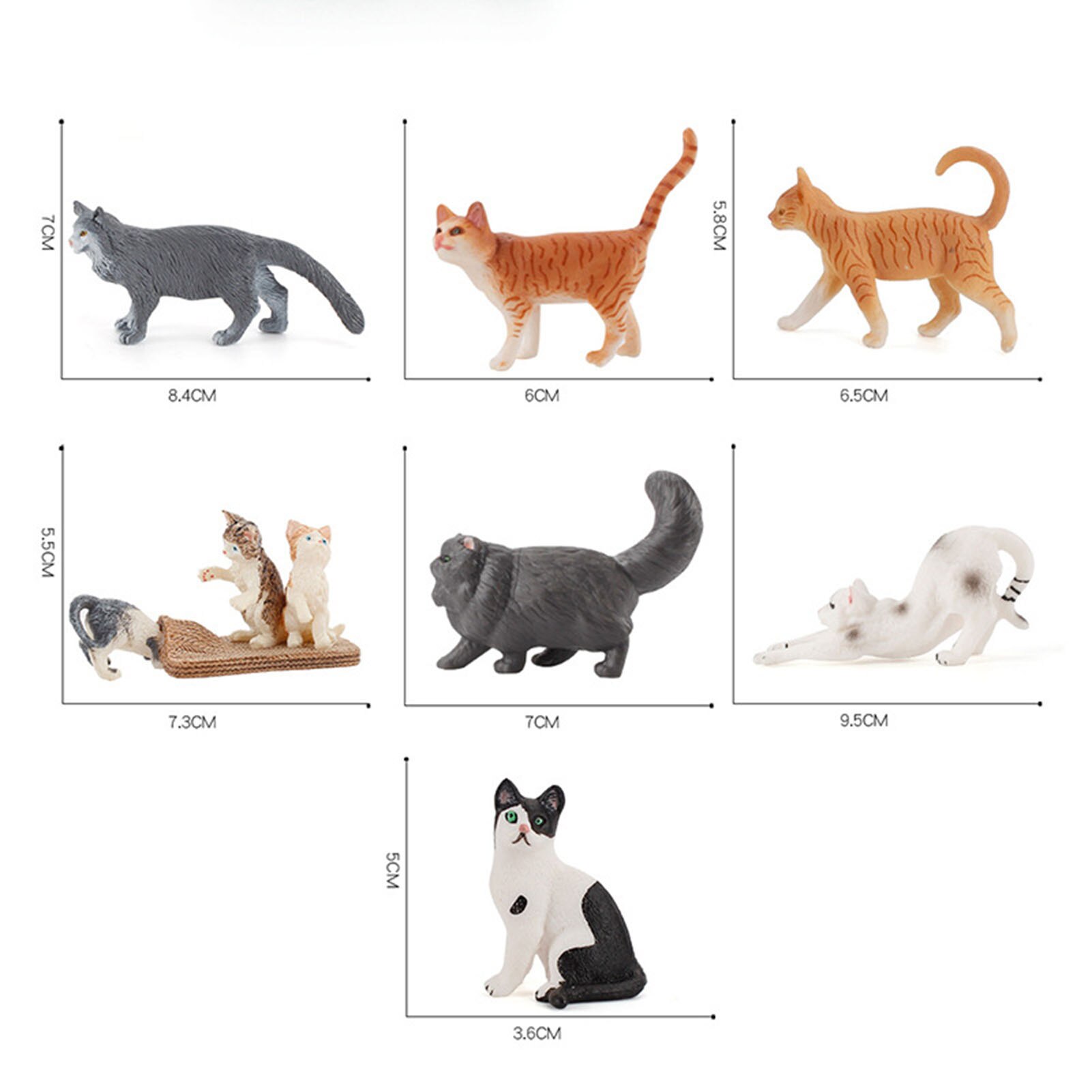 Kitten Toy Mini Children Education PVC Simulation ... – Grandado