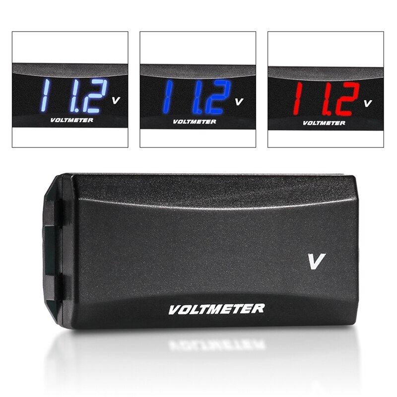 2Pcs Motorcycle Mini LED Display Digital Voltmeter... – Grandado