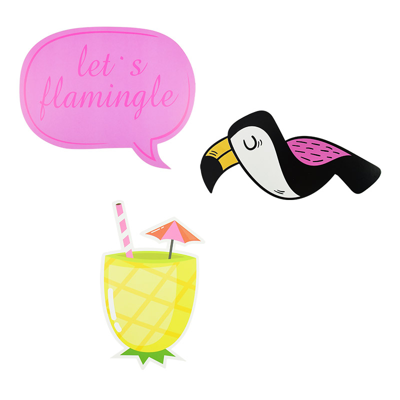 Hawaii Party Decoration Flamingo Frame Photo Booth... – Grandado