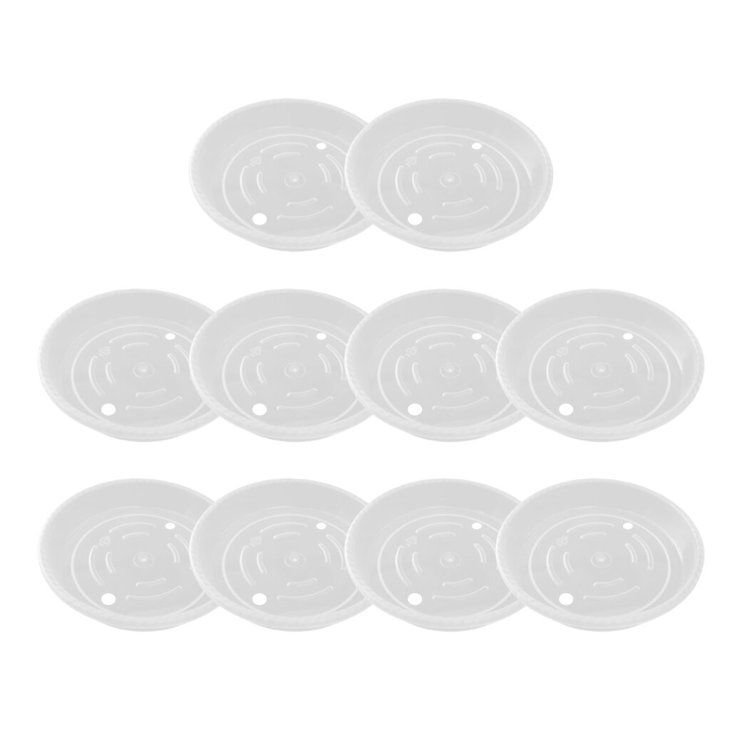 10-pack Clear Plant Pot Saucer Drip Trays Base Pla... – Vicedeal
