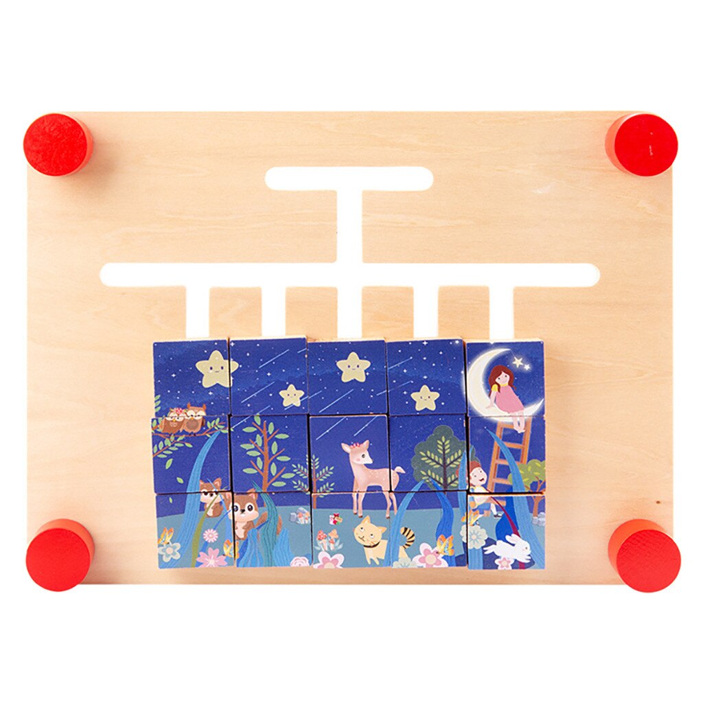 Four Color Walking Wisdom play Kids Toys Wooden Sl... – Vicedeal