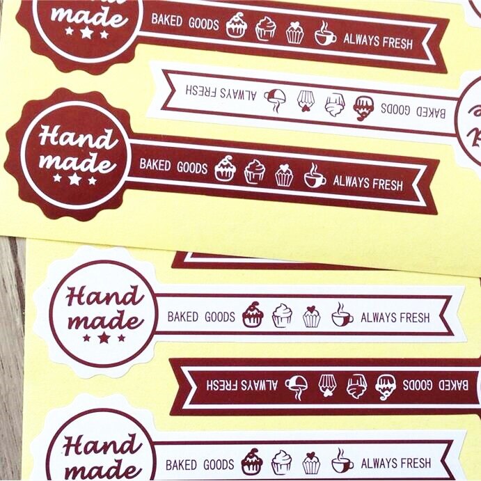 60PCS Long style "HAND MADE" ALWAYS FRESH Kraft pa... – Grandado