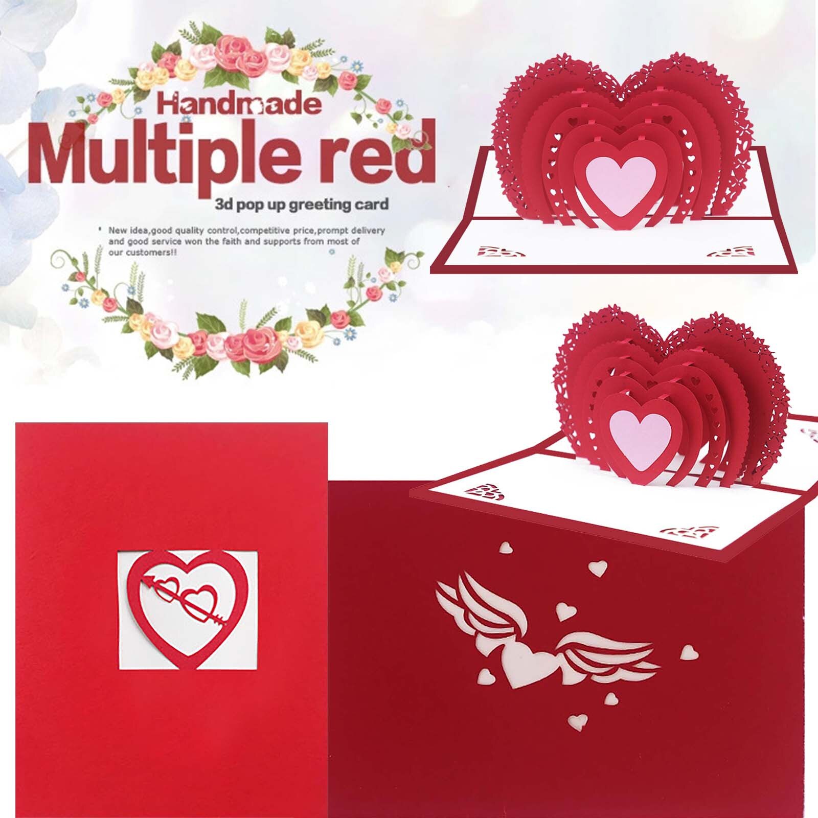 Valentine's Day Pop-up Card Love Greeting Card Con... – Grandado