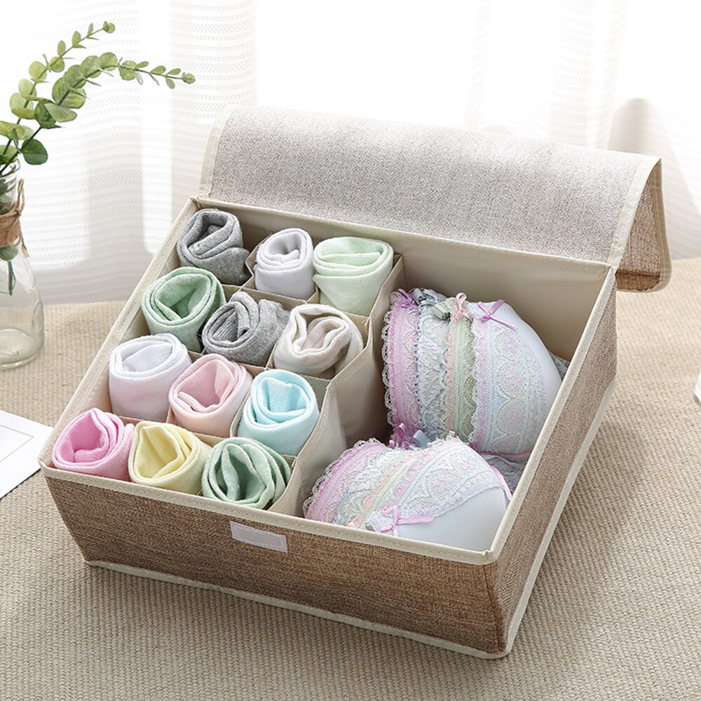 Cotton Underwear Bra Organizer Storage Box 7 Color... – Vicedeal