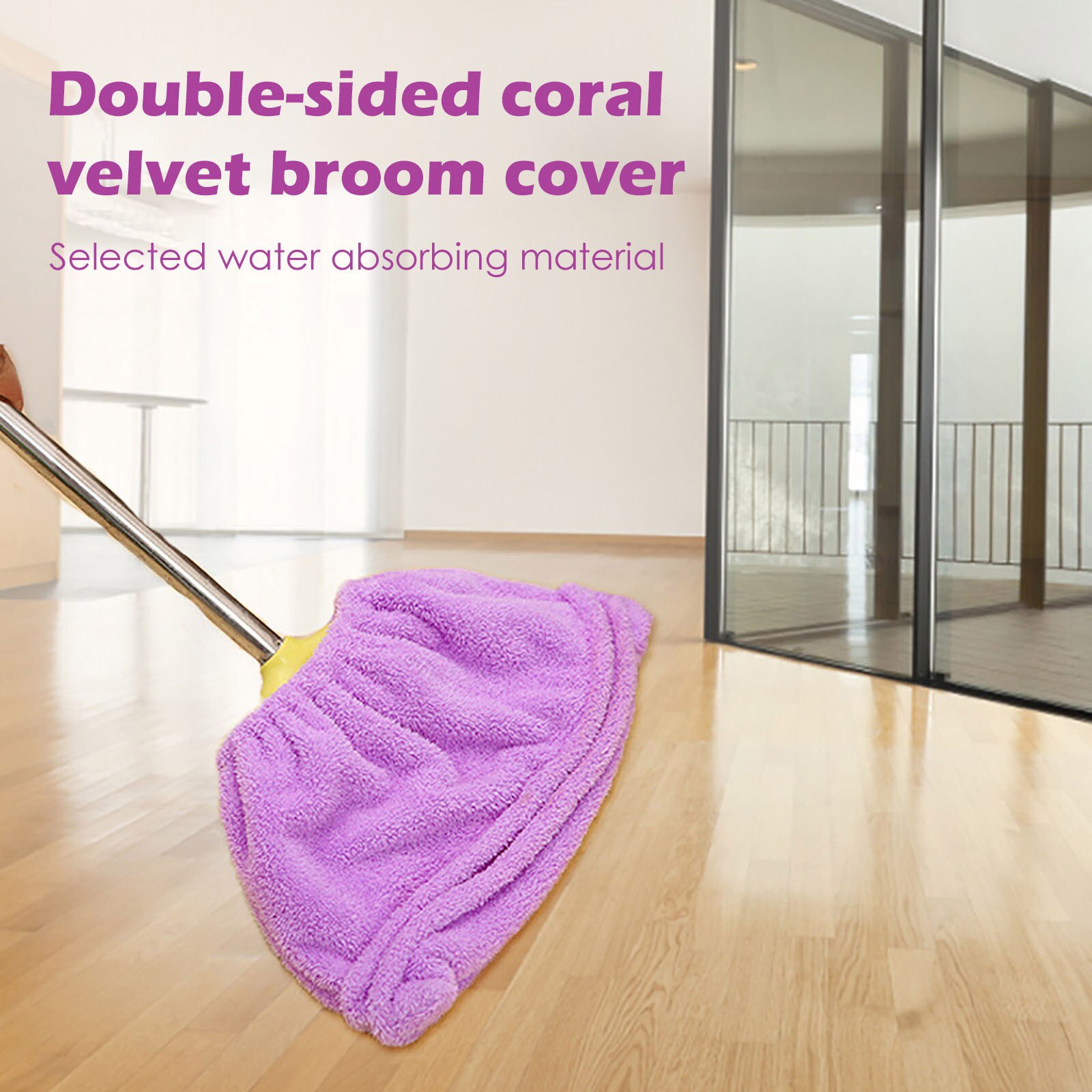 Multi Functie Coral Fluwelen Bezem Cover Doek Vloe... – Grandado